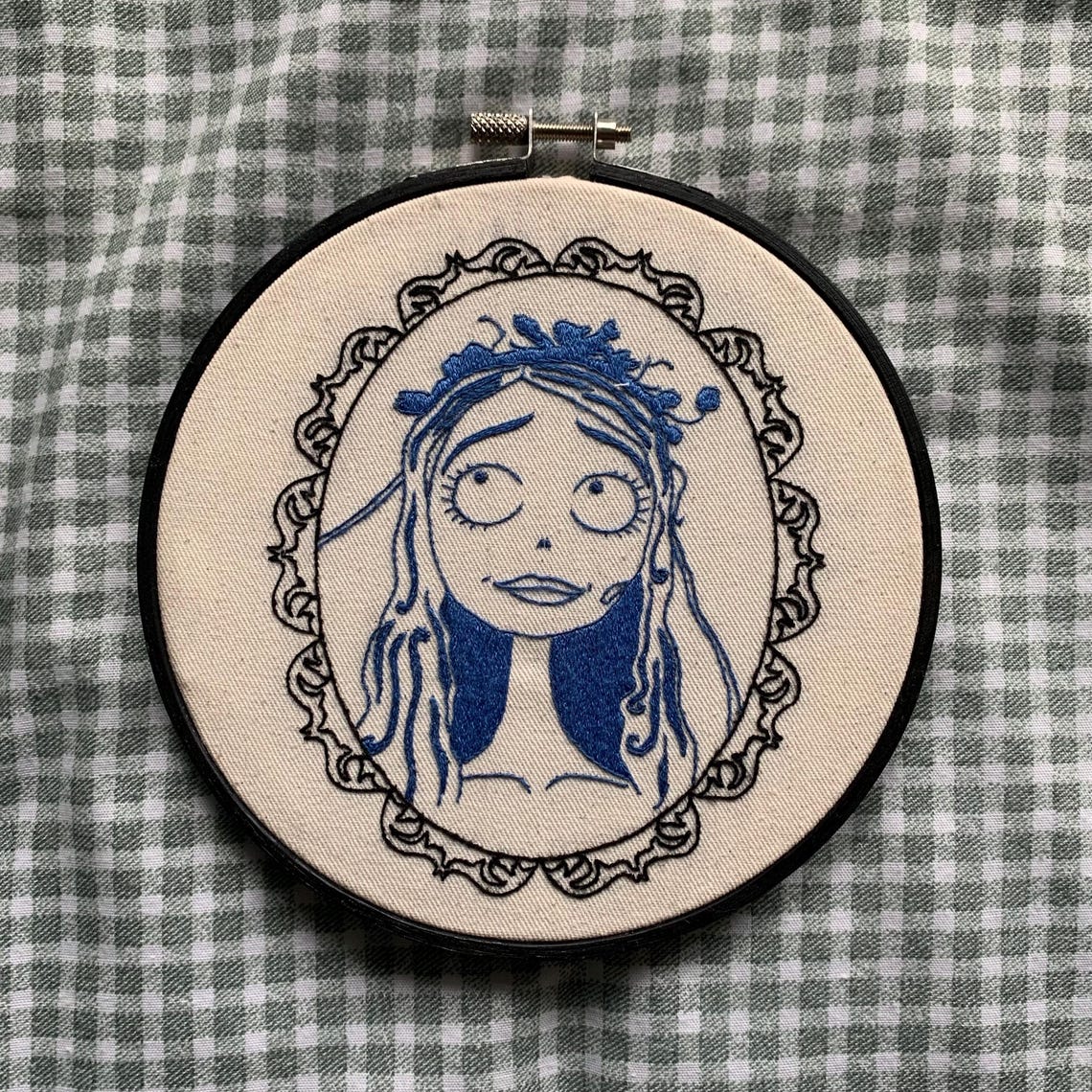 Corpse Bride 6” Hand Embroidery - Halloween, Tim Burton, Hand ...