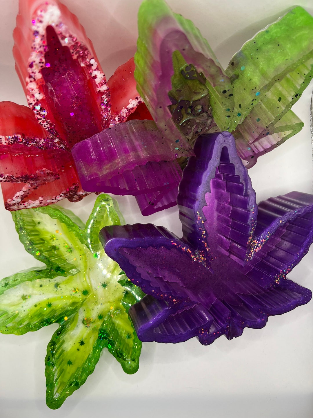 Cannabis Leaf Shape Ashtray Handmade Resin. - Etsy