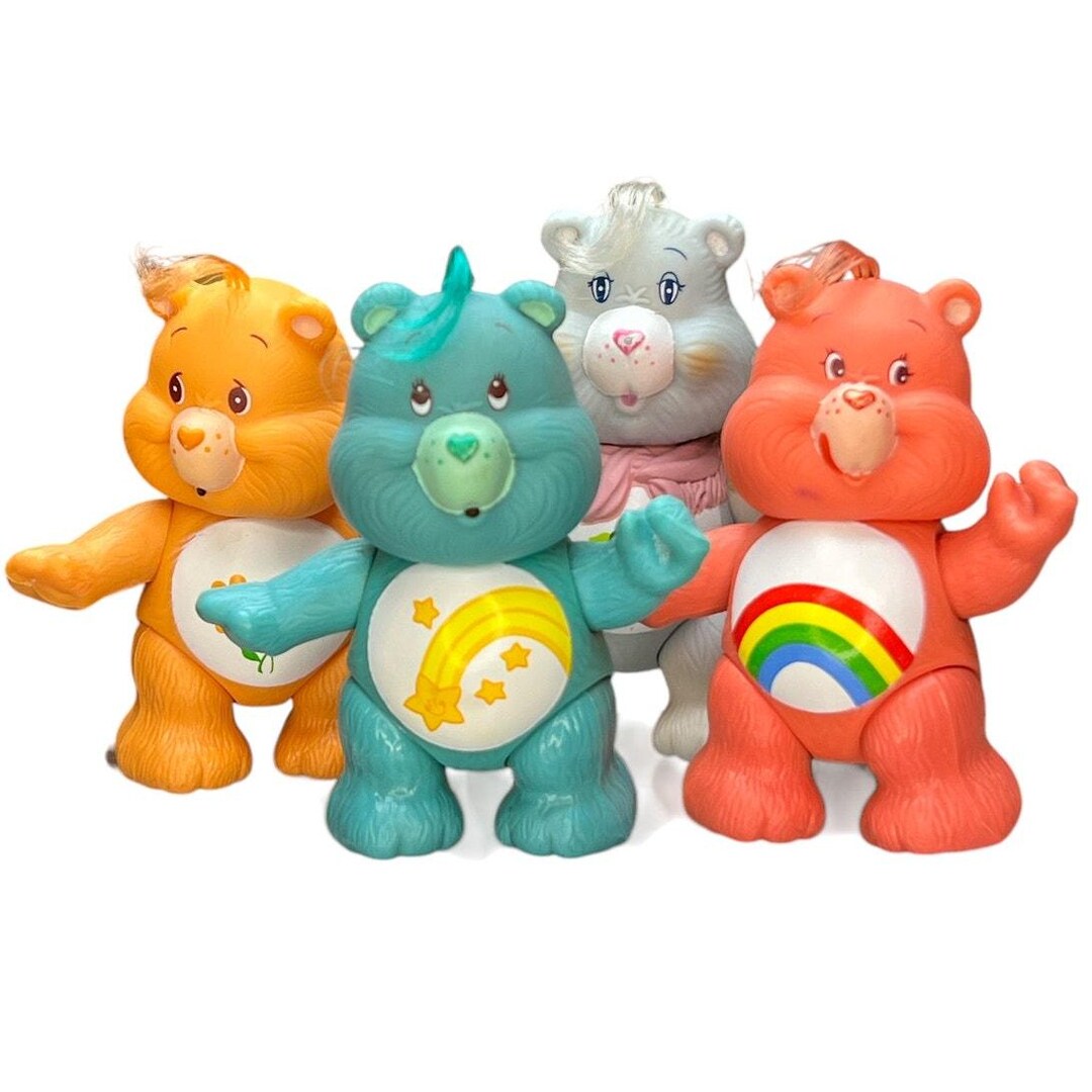 Vtg 80s Care Bear Vinyl Poseable Figure Lot 4 Wish Friend Cheer Grams ...