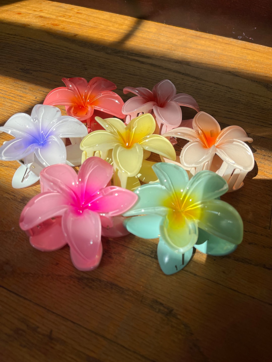 Hibiscus Flower Claw Clips - Etsy