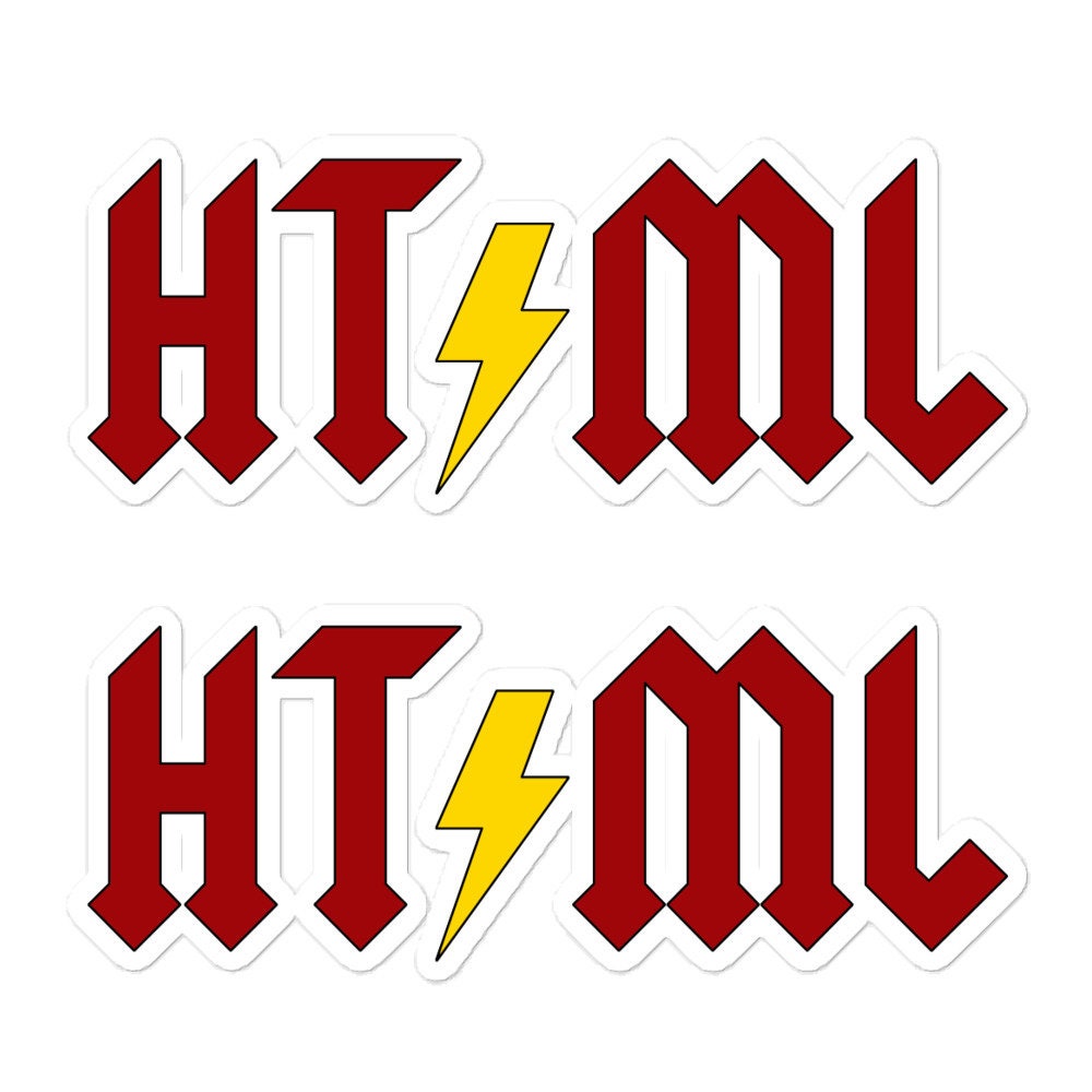 HTML - Bubble-free Stickers - Etsy