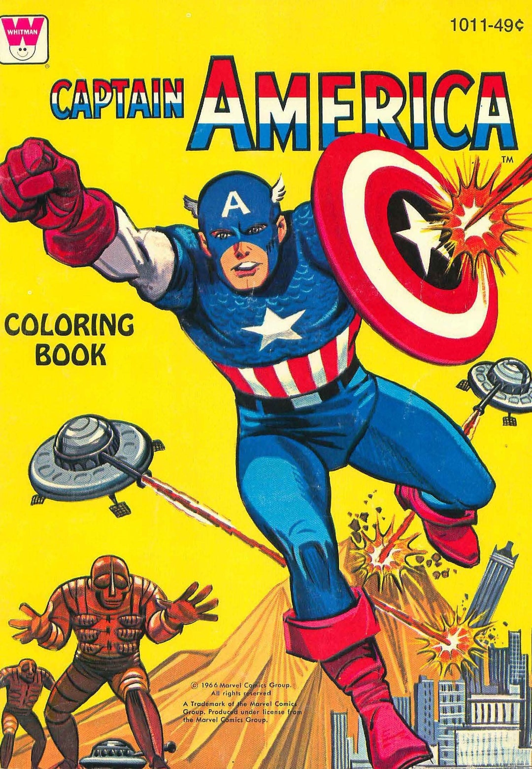 Captain America Coloring Book 1966 PDF DIGIFILE - Etsy