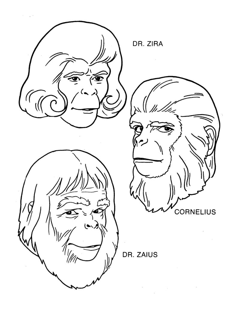 Planet of the Apes Coloring Book 4637 1974 PDF DIGIFILE - Etsy