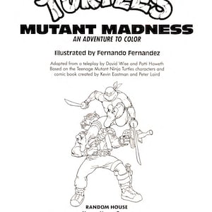TMNT Mutant Madness Coloring Book 1988 PDF DIGIFILE - Etsy