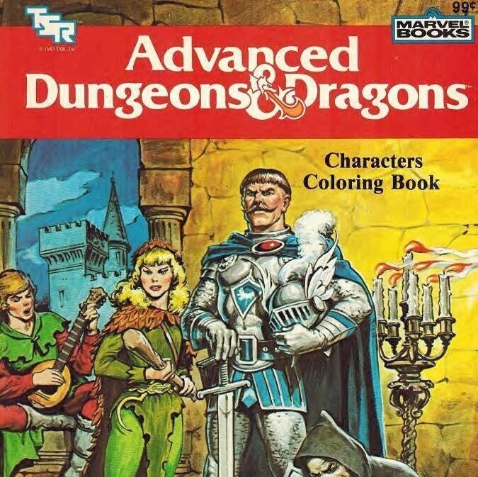 Advanced Dungeons & Dragons Characters Coloring Book PDF DIGIFILE - Etsy