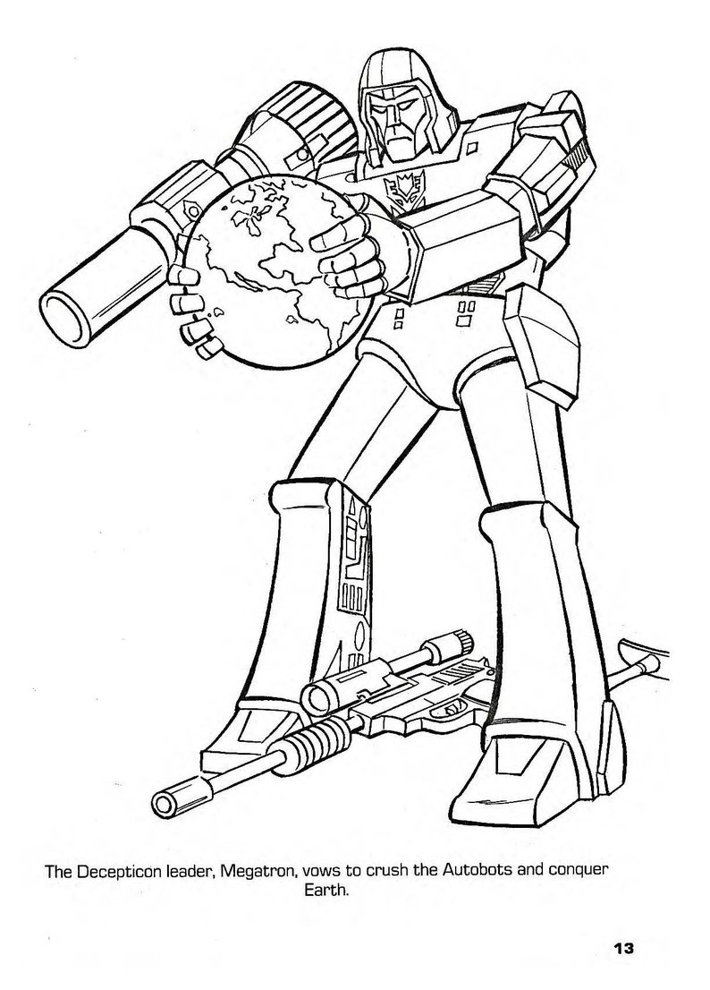 Transformers A Message From Outer Space Coloring Book 1985 PDF DIGIFILE - Etsy