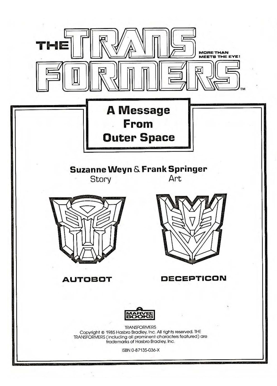 Transformers A Message From Outer Space Coloring Book 1985 PDF DIGIFILE - Etsy