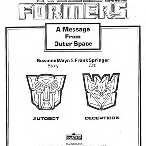 Transformers A Message From Outer Space Coloring Book 1985 PDF DIGIFILE ...
