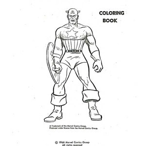 Captain America Coloring Book 1966 PDF DIGIFILE - Etsy