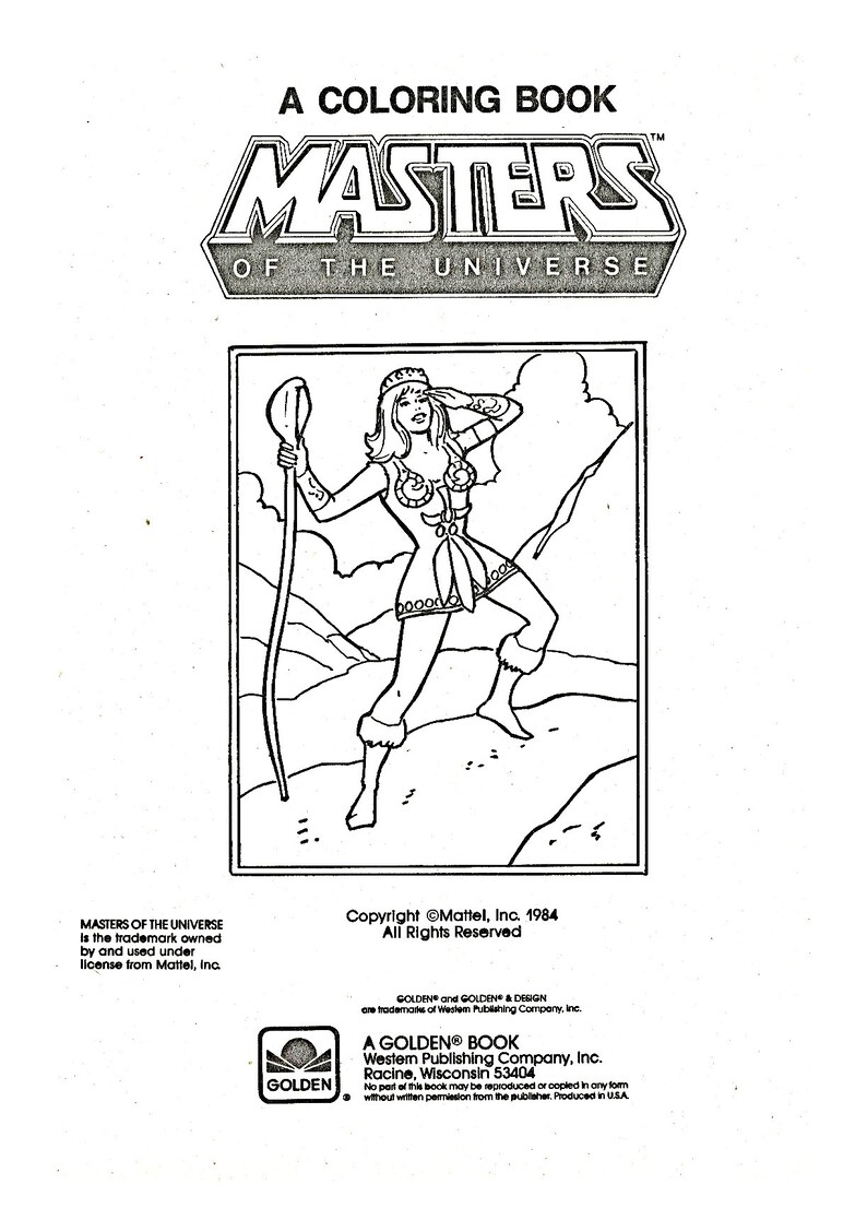 Masters of the Universe Coloring Book 115070 1984 PDF DIGIFILE - Etsy