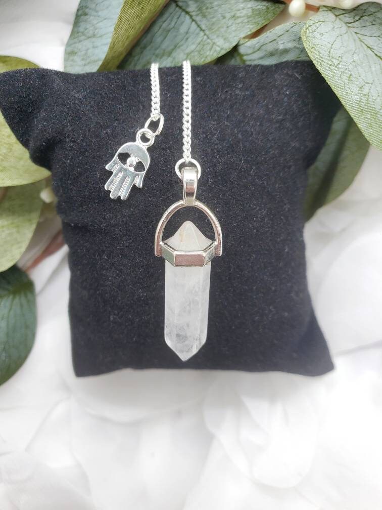 Quartz Pendulum, Crystal, Wire Wrapped, Dowsing Pendulum, Genuine ...