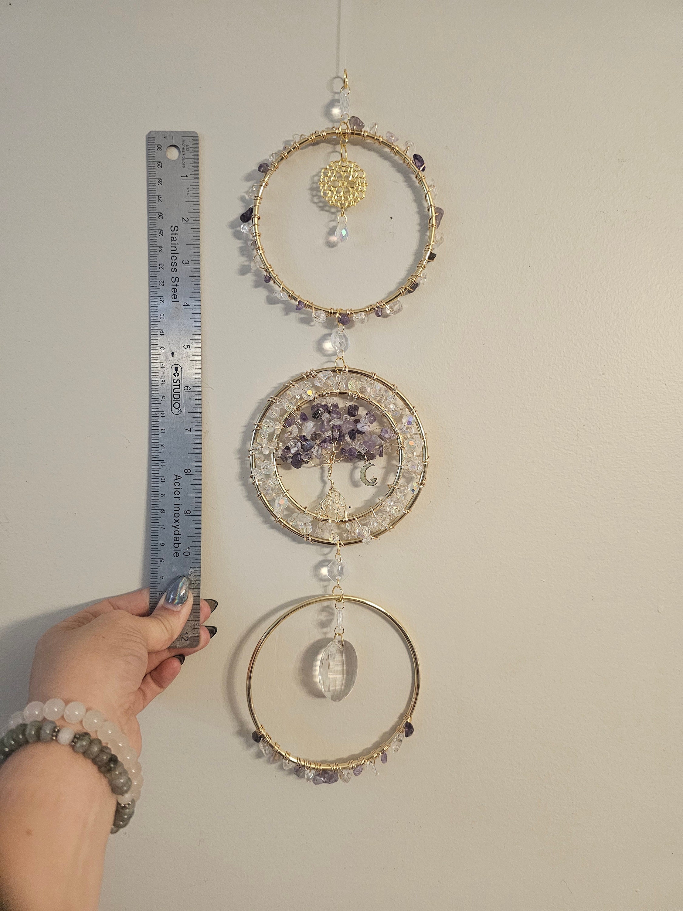 Gemstone Tree of Life Suncatcher | Handmade Crystal Home Decor - Etsy