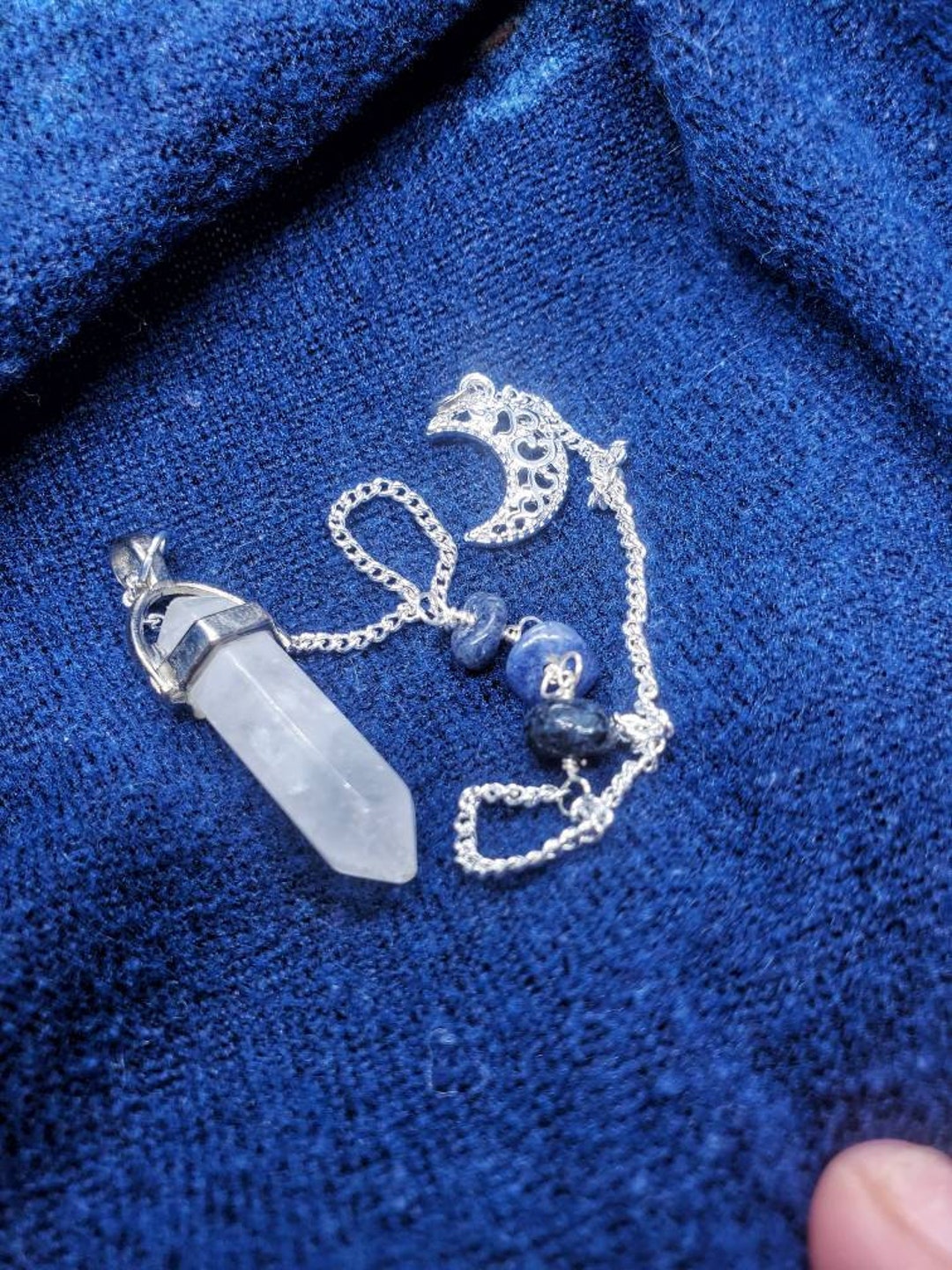 Quartz Pendulum, Crystal, Wire Wrapped, Dowsing Pendulum, Genuine ...