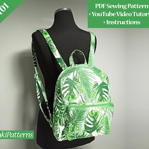 Medium Backpack PDF Pattern With Youtube Video Tutorial - Etsy