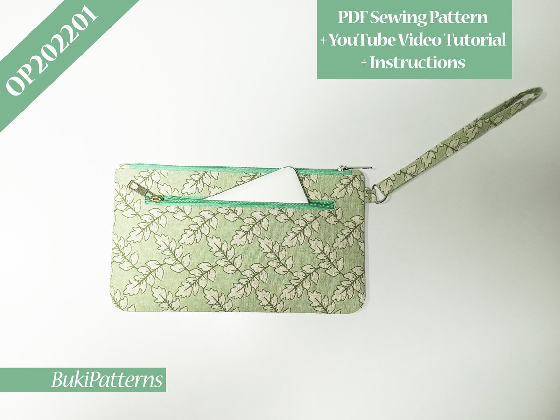 Clutch Bag PDF Sewing Pattern With Youtube Video Tutorial | Etsy