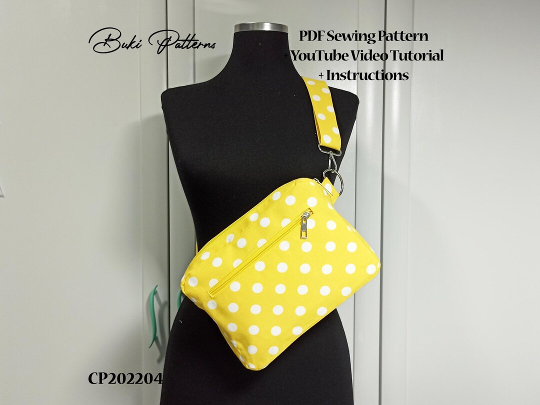 Easy Sew Crossbody & Waist Bag Template, Easy Daily Bag Pattern ...
