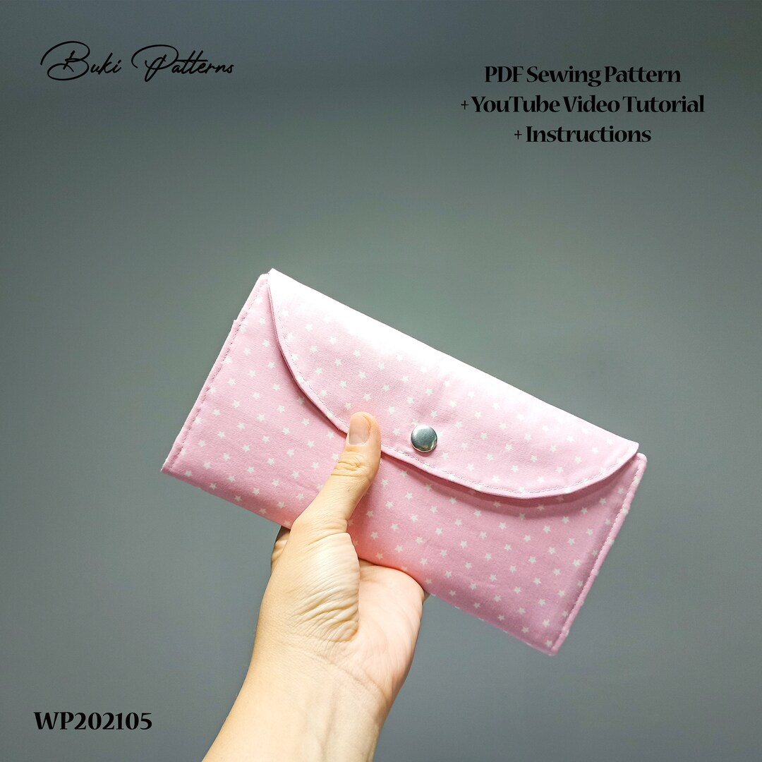 Accordion Wallet PDF Sewing Pattern, Long Wallet Sewing Pattern With ...