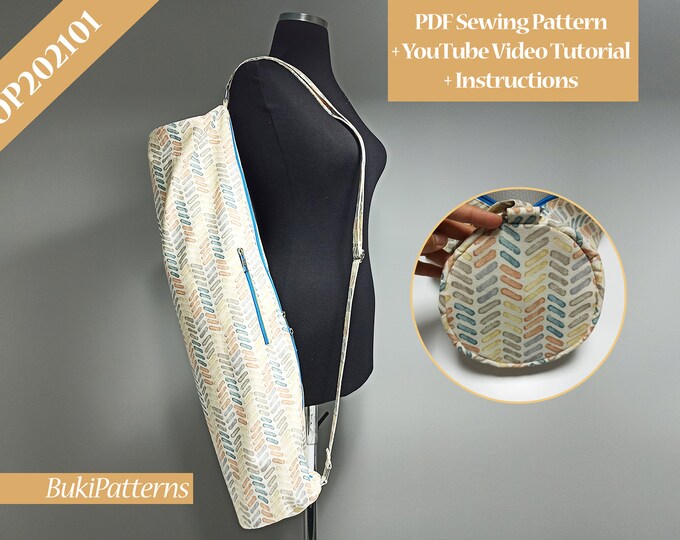 Yoga Mat Bag PDF Sewing Pattern - Etsy