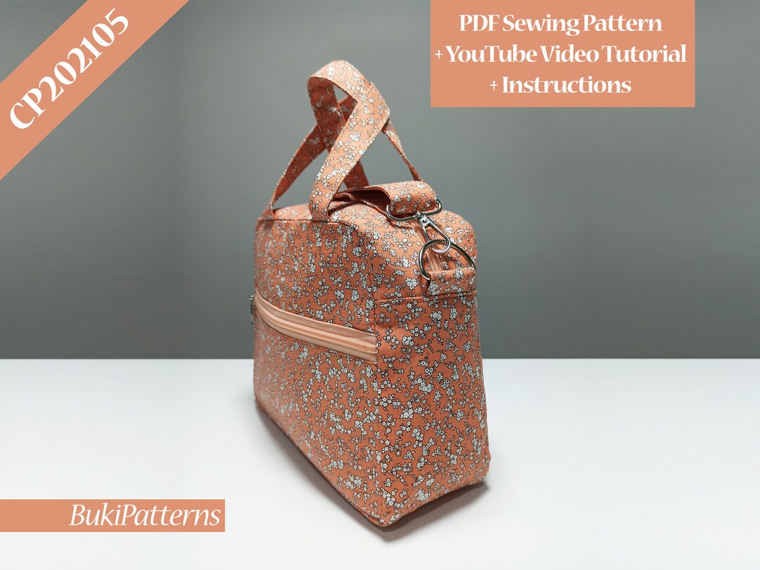 Boston Bag PDF Sewing Pattern With Youtube Video Tutorial, Multi-pocket ...