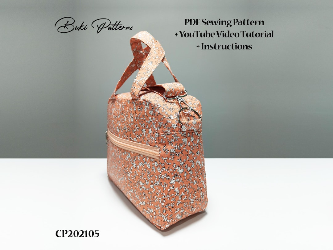 Boston Bag PDF Sewing Pattern With Youtube Video Tutorial, Multi-pocket ...