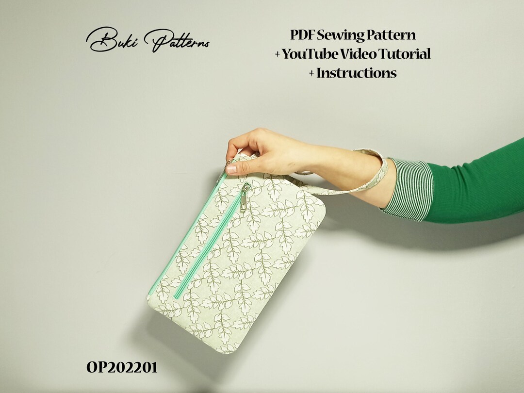 Clutch Bag PDF Sewing Pattern With Youtube Video Tutorial, Clutch ...