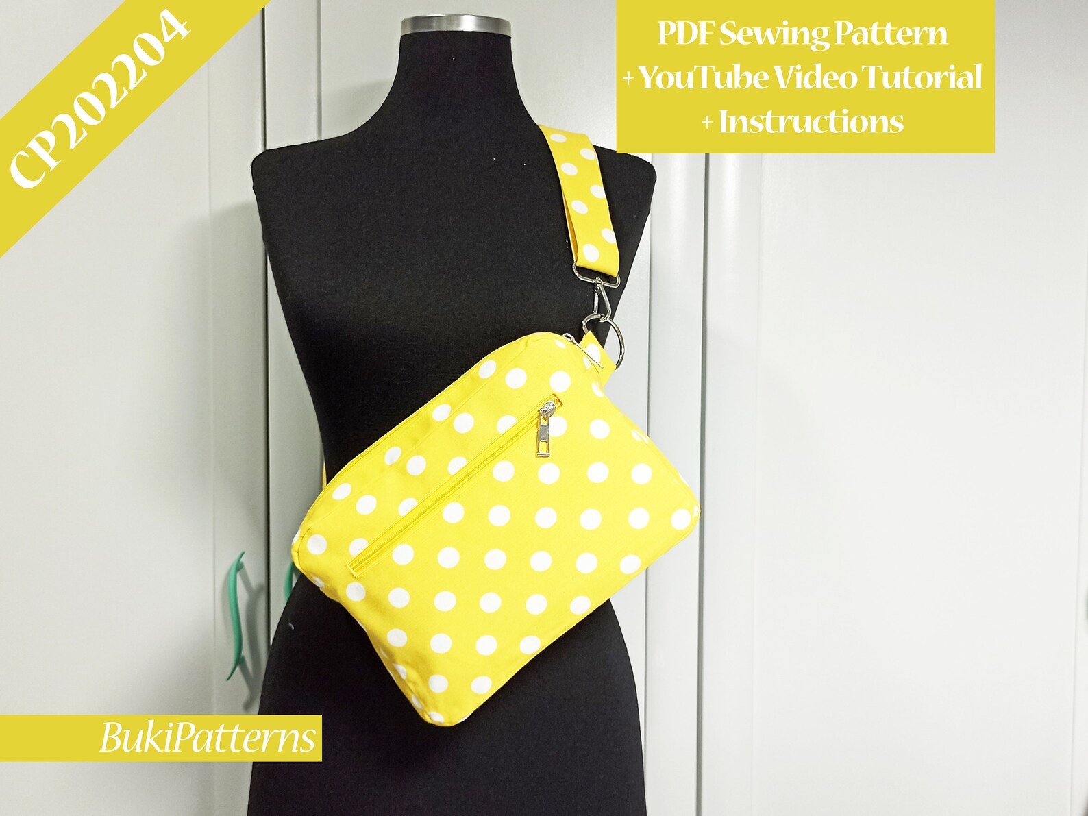 Easy Sew Crossbody & Waist Bag Template, Easy Daily Bag Pattern ...