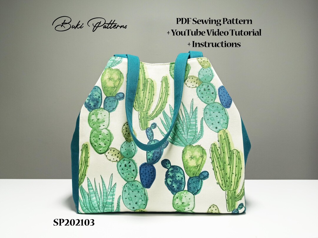 Shoulder Bag PDF Printable Sewing Pattern, Easy Pattern With Youtube ...
