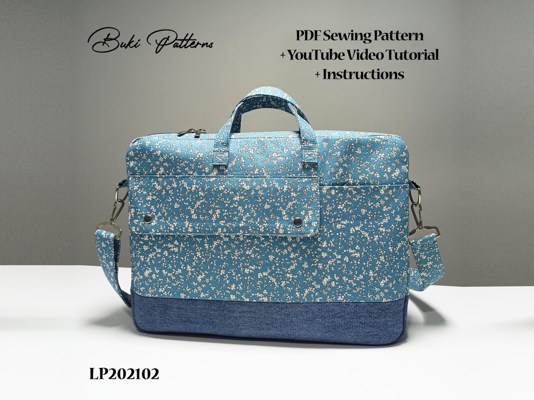 15" Laptop Bag PDF Sewing Pattern With Youtube Video Tutorial (for A4 ...