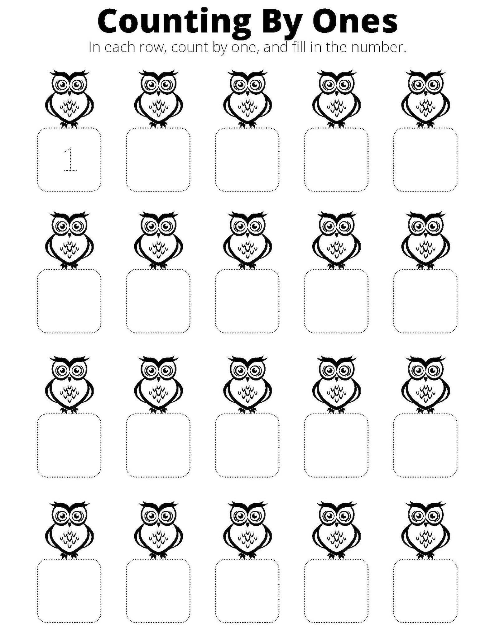 12 Printable Counting by Ones, Twos, Fives & Tens Worksheets in PDF - Etsy