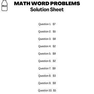Grocery Store Math Word Problems / Printable Worksheet / Money Math PDF ...