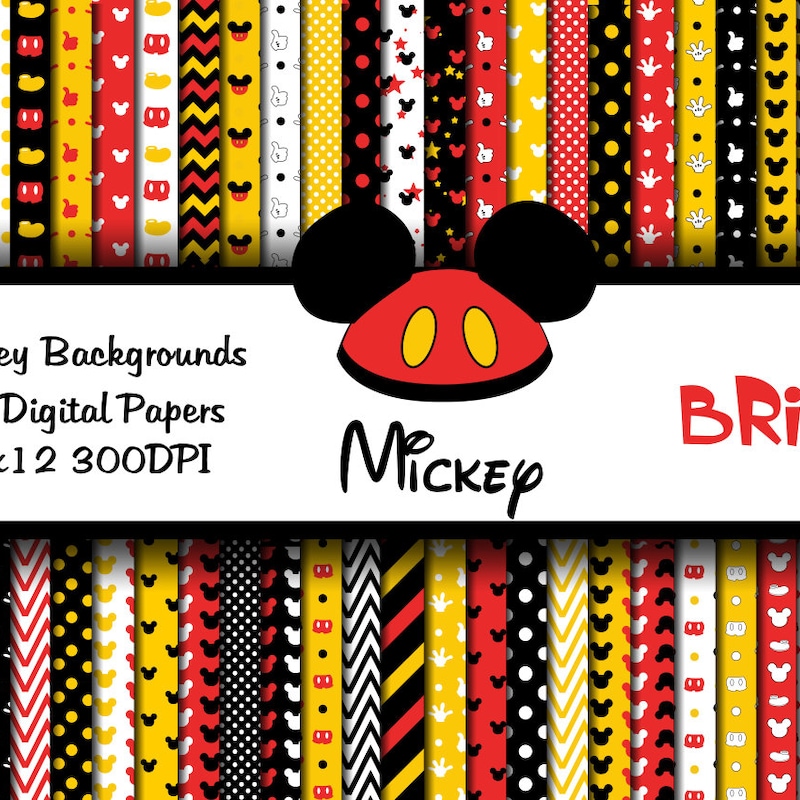 Mickey Digital Paper - Etsy