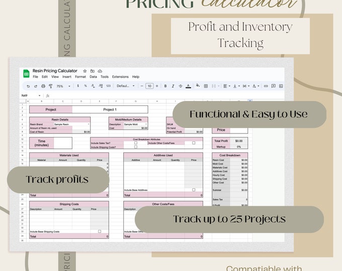 Reseller Inventory Tracker: Printable Business Organizer (A4 A5 Letter ...
