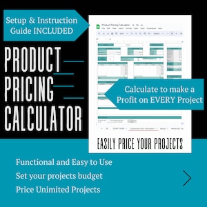 Pricing Calculator for Handmade Artisans || Cost & Profit Tracker ...