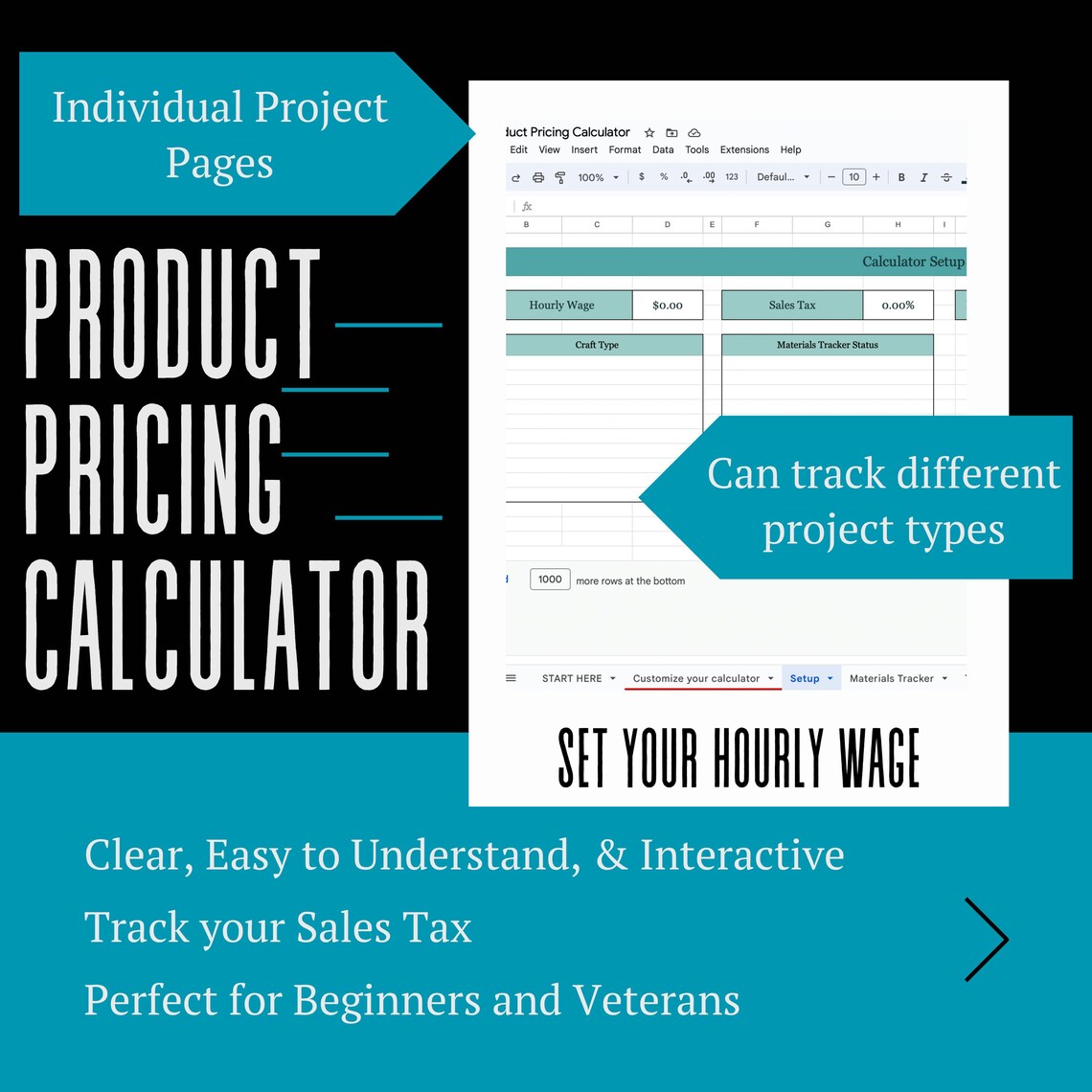 Pricing Calculator for Handmade Artisans || Cost & Profit Tracker ...