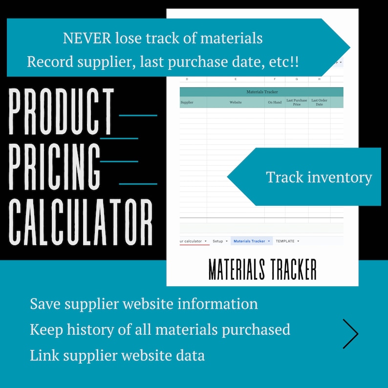 Pricing Calculator for Handmade Artisans || Cost & Profit Tracker ...
