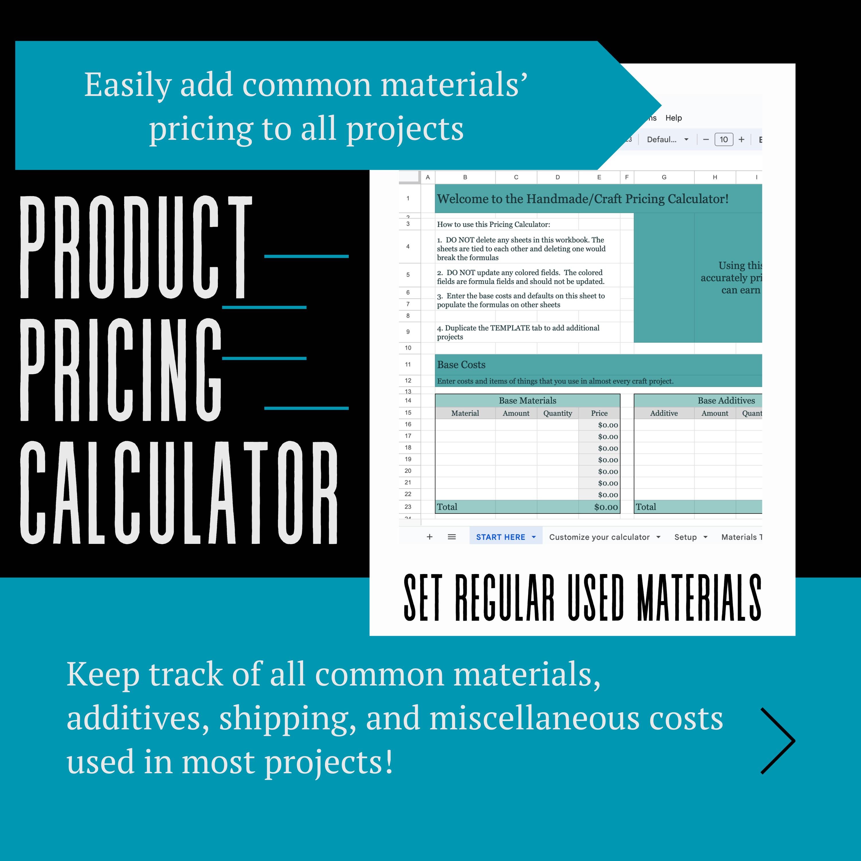 Pricing Calculator for Handmade Artisans || Cost & Profit Tracker ...