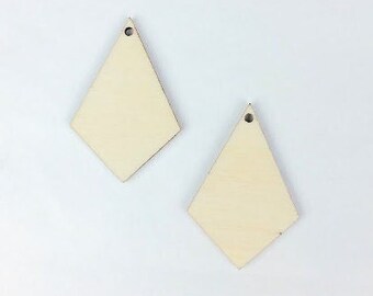 12pcs,diy Unfinished Laser Cut Wood Pendant,natural Wood Earrings ...
