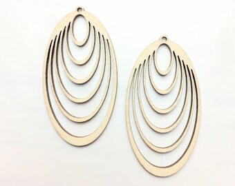 Round Earring Blanks DIY Wood Earring Blanks DIY Craft Earrings Laser ...