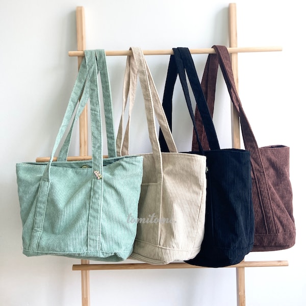 Corduroy Tote Bag - Etsy