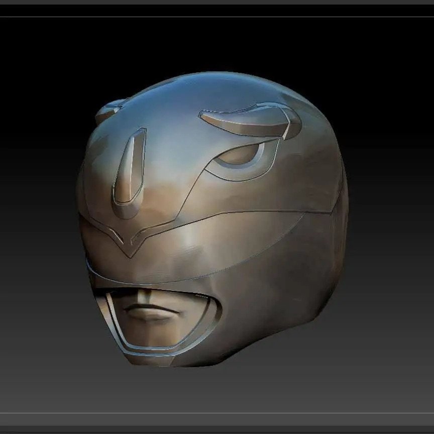 Raw Print MMPR Blue Ranger Helmet - Etsy