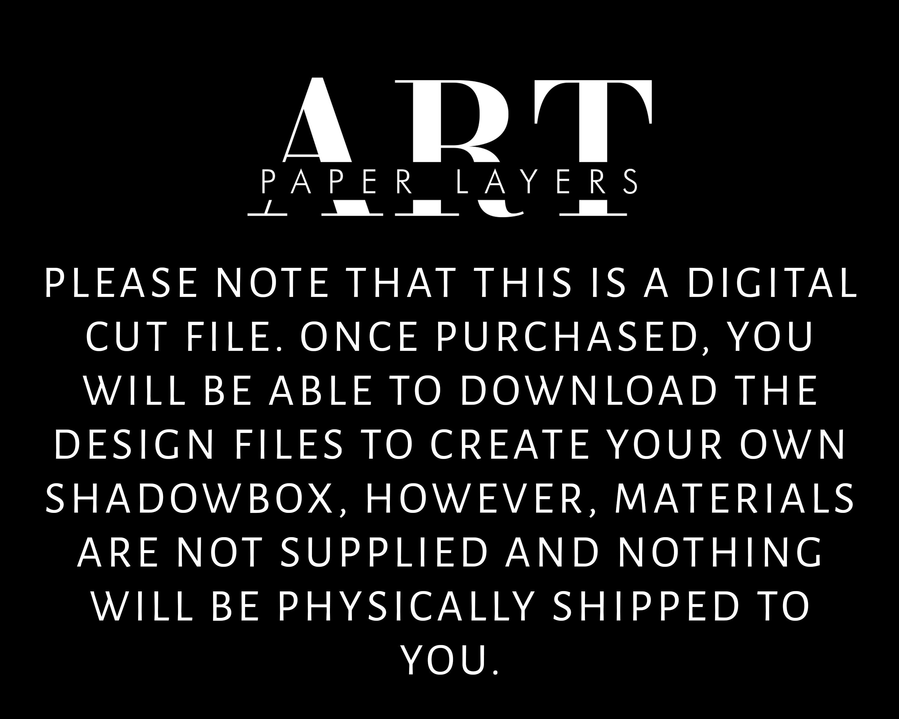 Japanese Shadow Box Svg Template, Japanese Themed Light Box Svg, Mount ...