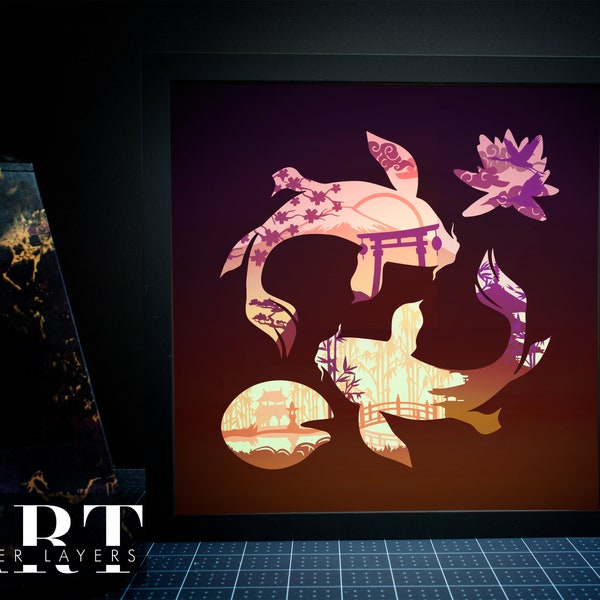 Japanese Shadow Box Art - Etsy