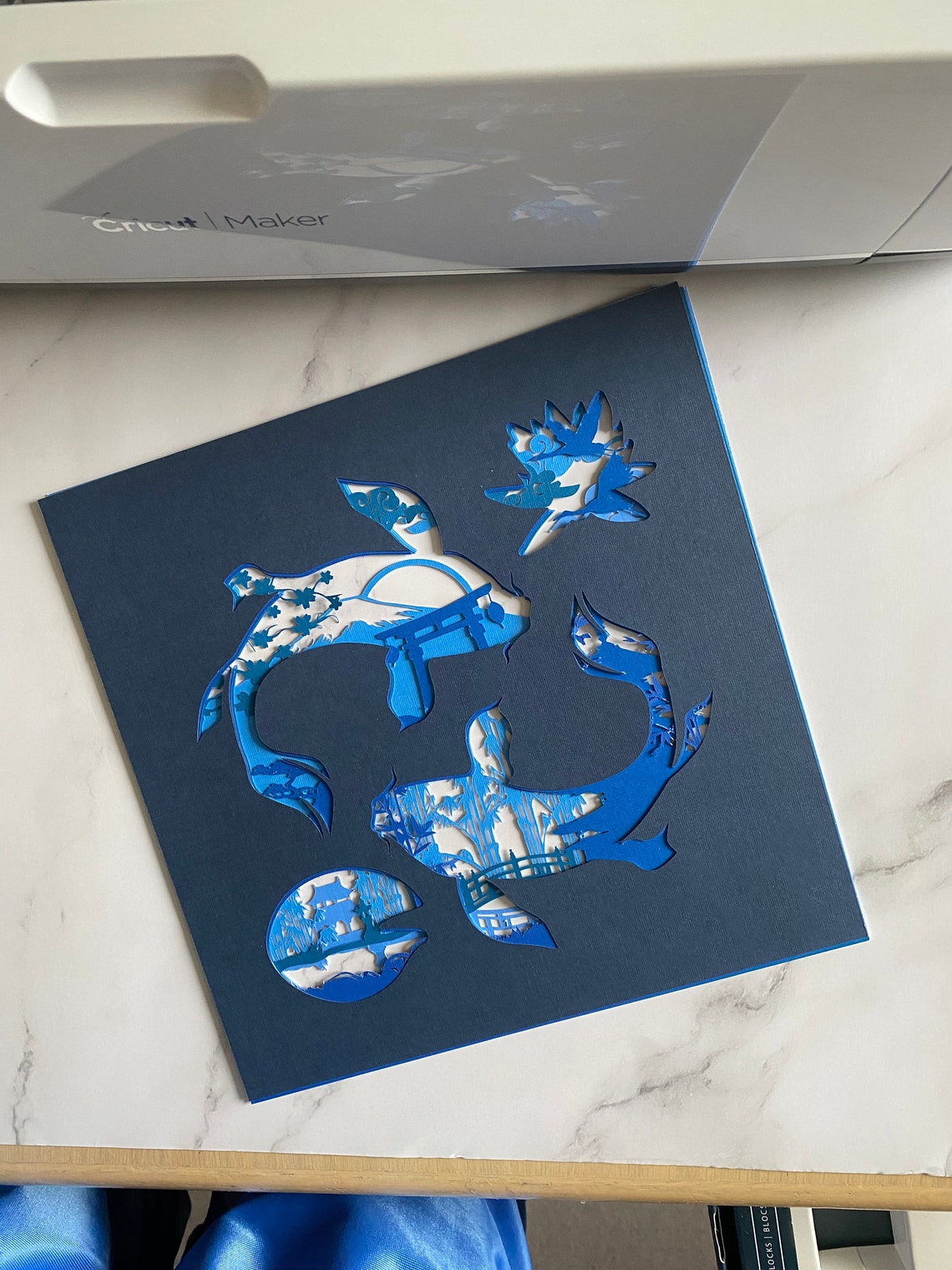 Japanese Shadow Box Svg Template, Japanese Themed Light Box Svg, Mount ...