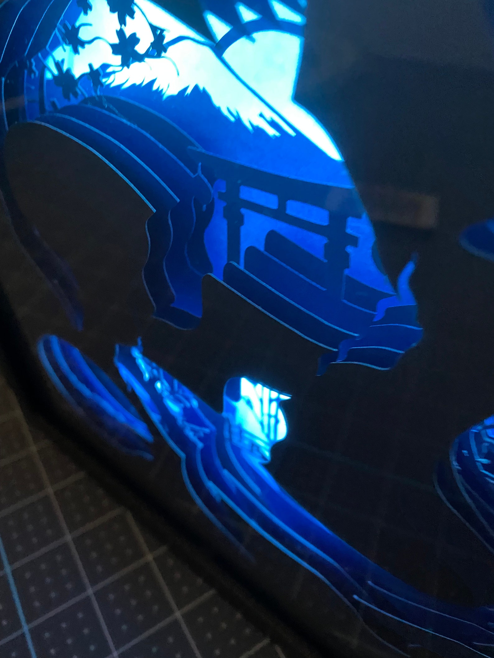 Japanese Shadow Box Svg Template, Japanese Themed Light Box Svg, Mount ...