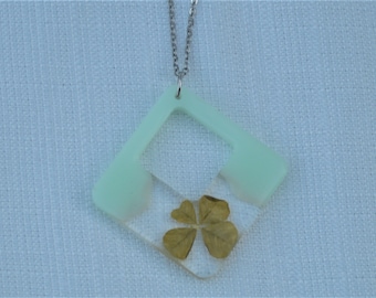 Square Four-leaf Clover Pendant Only - Etsy
