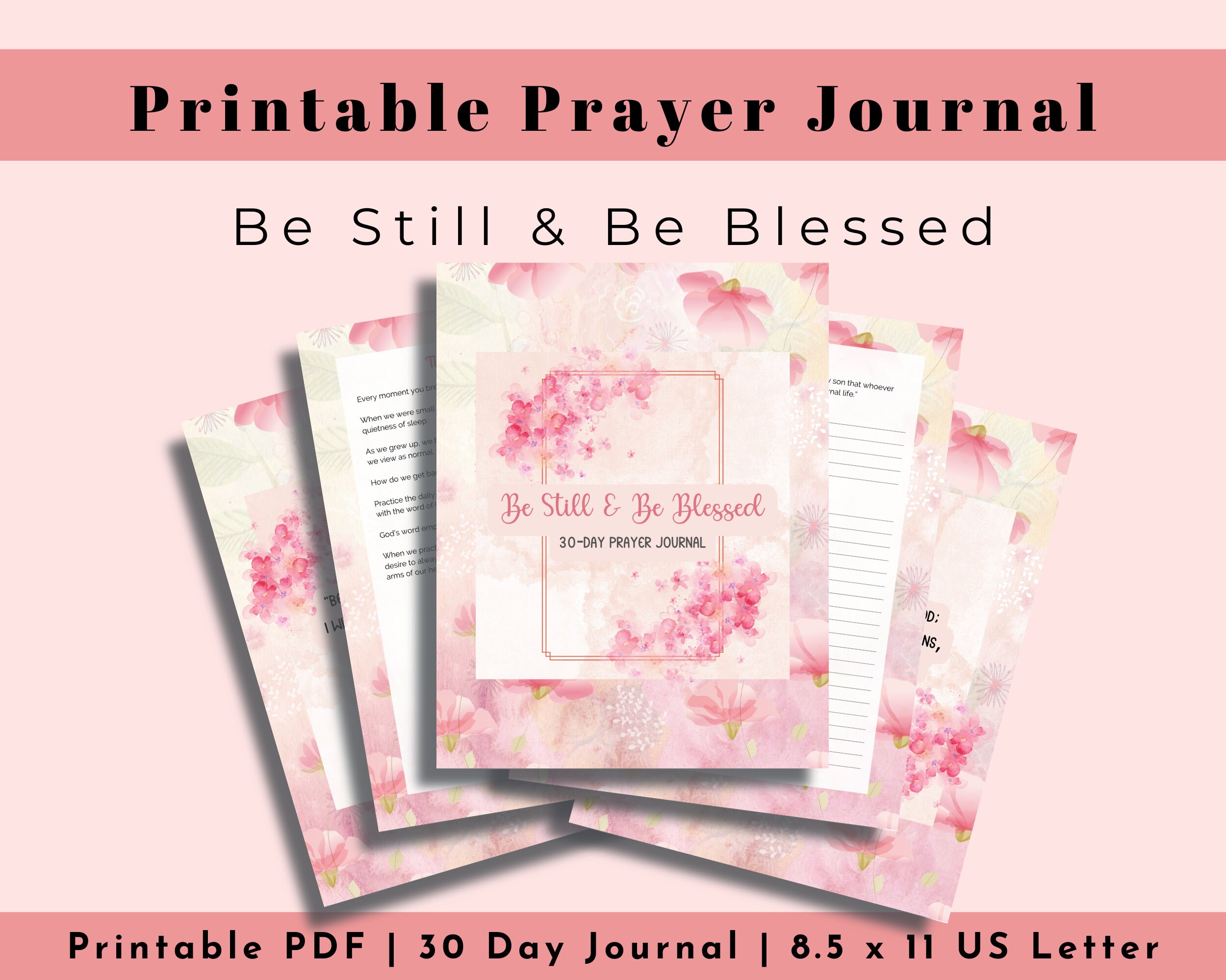 30-day Prayer Journal Printable Be Still Prayer Journal 30 Day Prayer ...