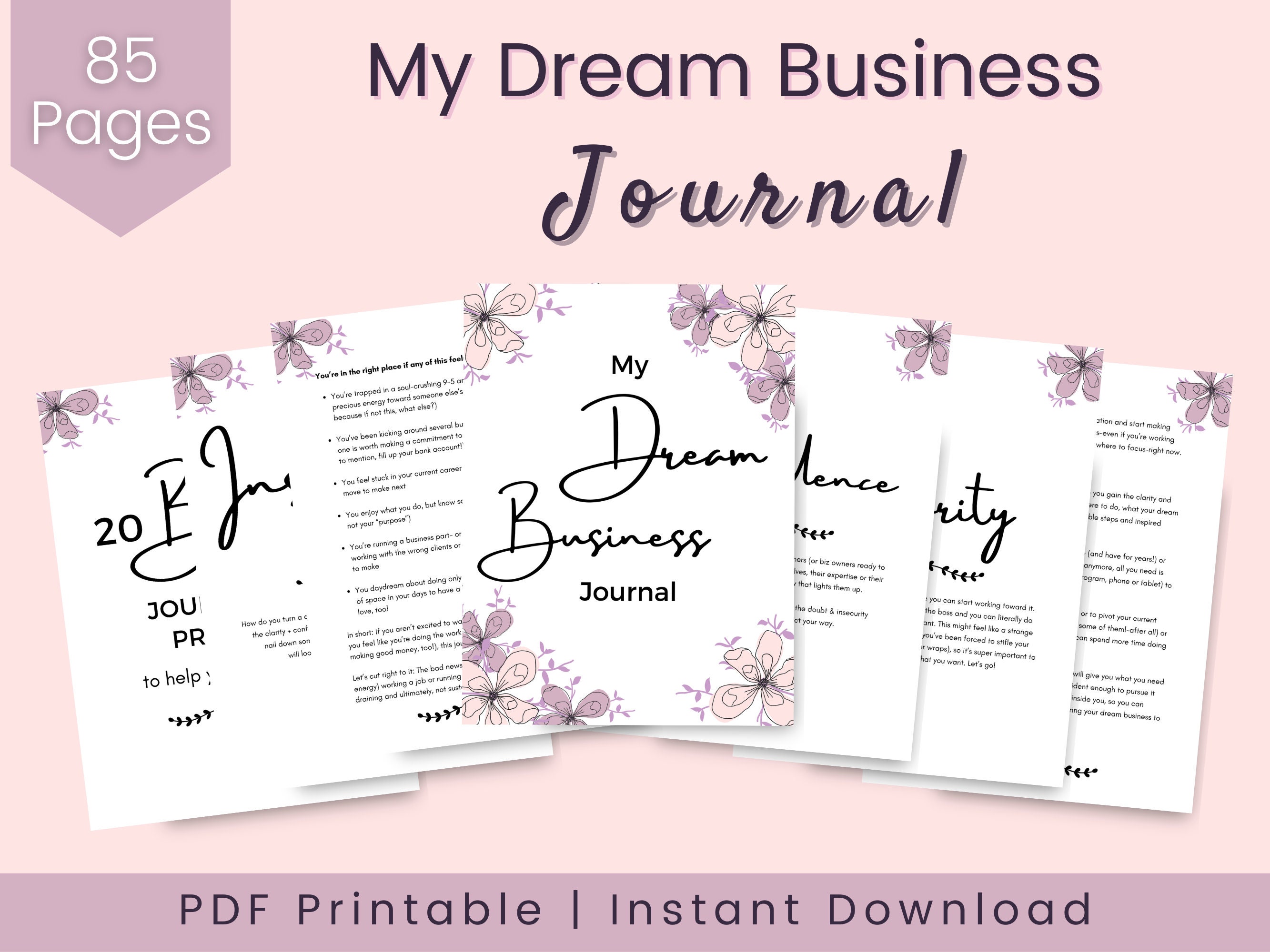 Plan Your Dream Business Journal Dream Business Journal Printable ...