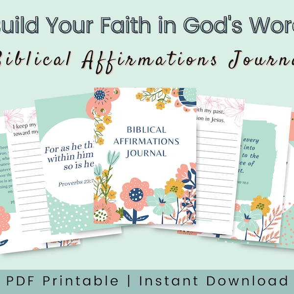 Biblical Affirmations Printable - Etsy