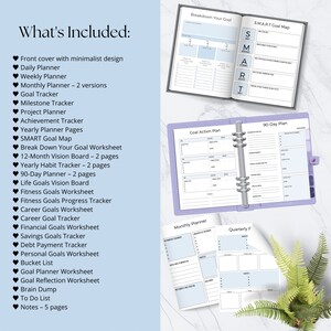 Goal Planner Bundle Printable, SMART Goals Template, Vision Board ...