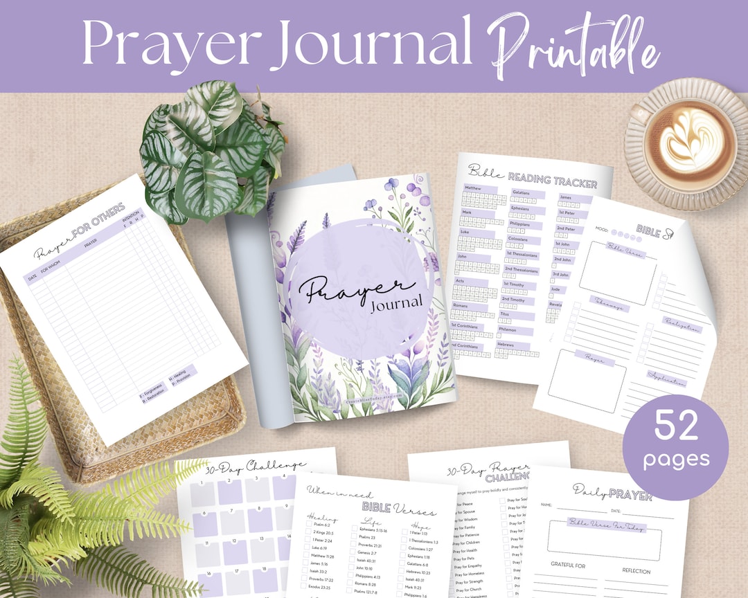 Prayer Journal Printable, Christian Journal PDF, Prayer Journal Pdf ...